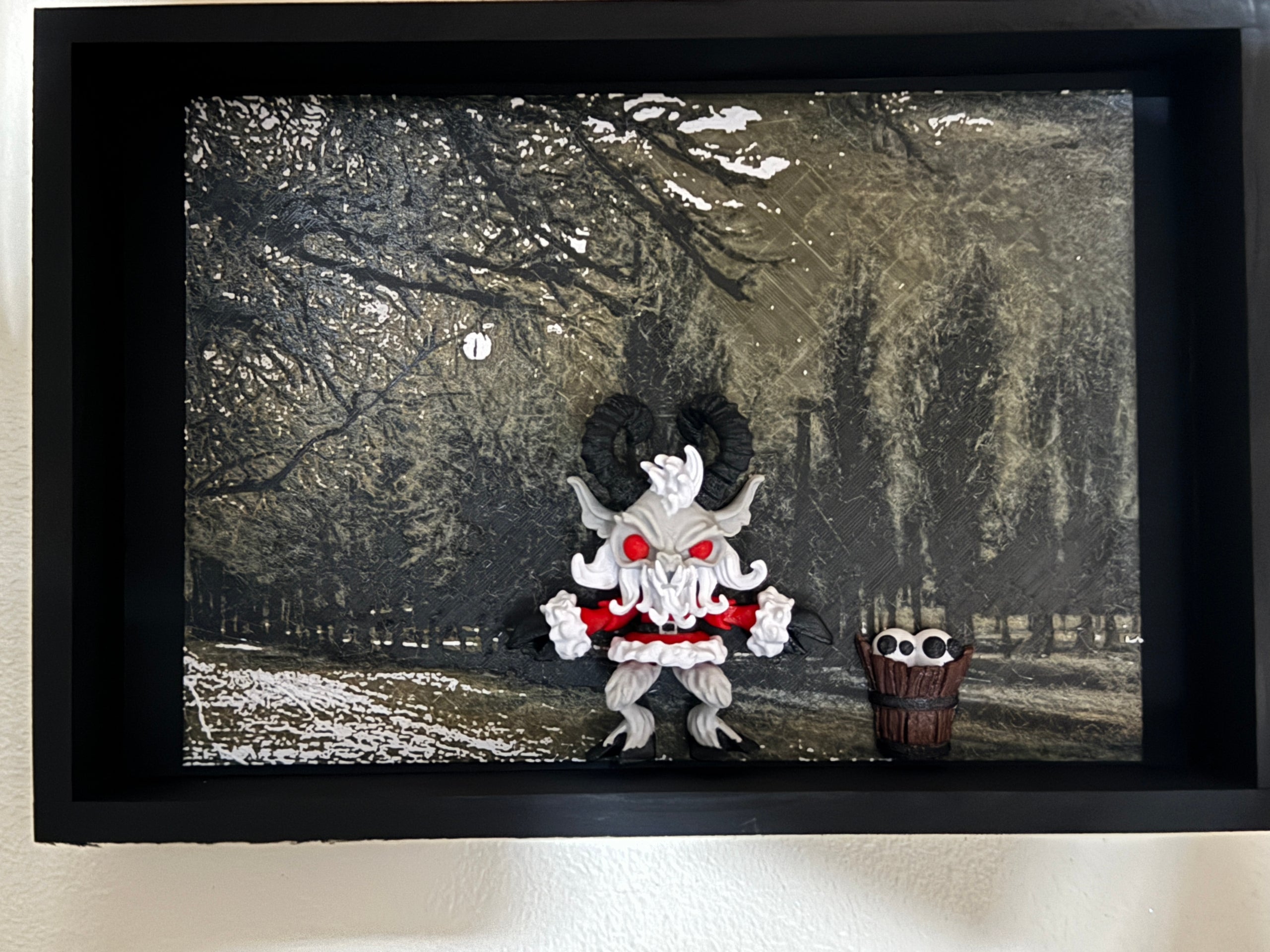Krampus Shadowbox with 3D Printed Picture | Layer by Layer 3D Printing, LLC